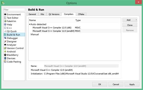 visual c qt creator 2 8 1 msvc 2013 express no compiler can