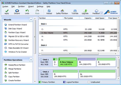 two ways to create new partition on hard drive