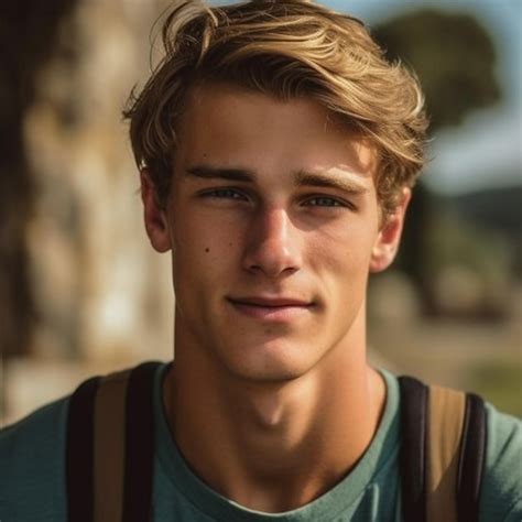Premium Ai Image Portrait Handsome Man Summer Fashion Model Photography