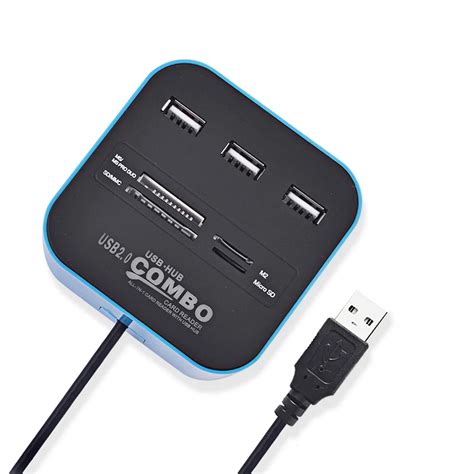 High Speed Usb Hub 2 0 3 Ports With Card Reader Mini Hub Usb Combo All