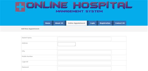 online hospital management system using php mysql with