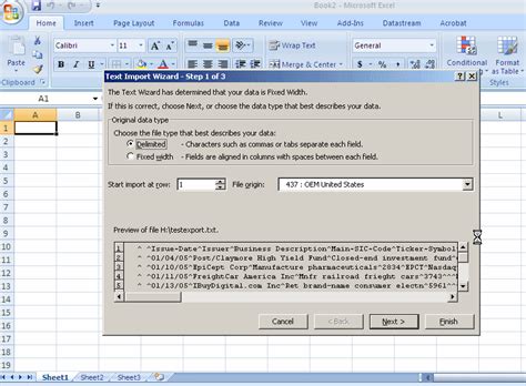 how to open text file in excel
