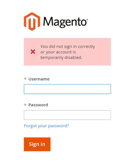 magento your account is temporarily disabled how we fix it