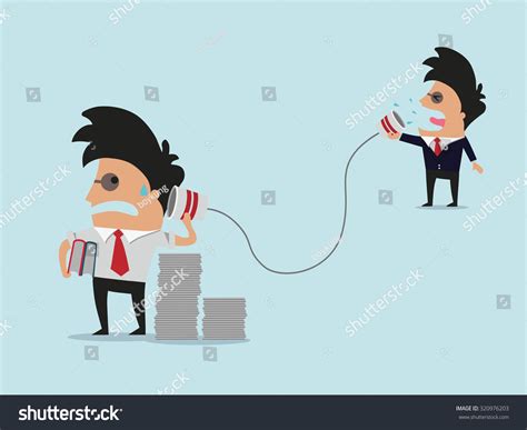 Two Businessman Talking Cup Telephone Stock Vector Royalty Free