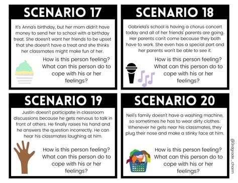 Role Playing Scenarios And Coping Strategy Cards ⭐️ Sel Coping