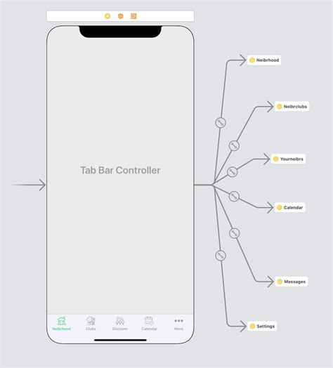 ios how to create a custom tab bar in storyboard for 6 buttons