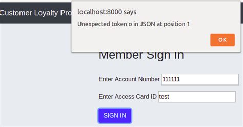 syntaxerror unexpected token o in json at position 1