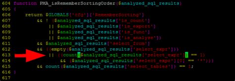 issue with phpmyadmin and php warning in libraries sql lib php 613