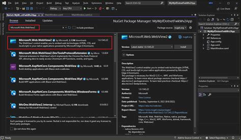 get started with webview2 in wpf apps microsoft edge development
