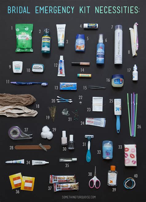 Bridal Emergency Kit What Every Bride Should Have Around On Her Day
