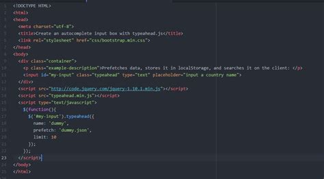 how do i make a basic typeahead search of json data using javascript or