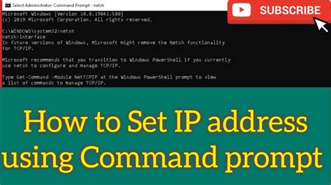 How To Assign Ip Address In Your Computer Using Cmd Youtube