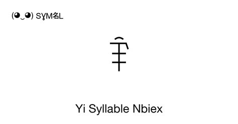 ꁺ Yi Syllable Nbiex Unicode Number U A07a 📖 Symbol Meaning Copy And 📋