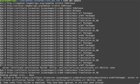 error server certificate verification failed raspberry pi setup
