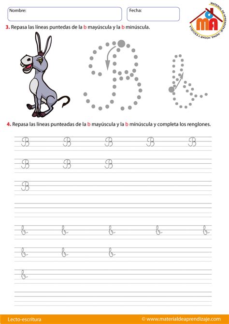 La Letra B Lecto Escritura Material De Aprendizaje Material De Riset