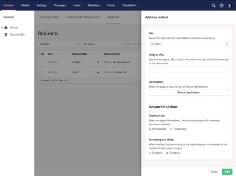 skybrud redirects