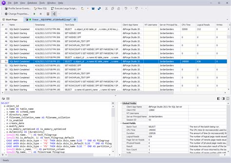 dbforge sql server event profiler analyse sql trace data