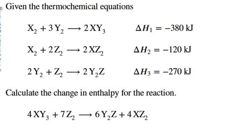 Solved Given The Thermochemical Equations