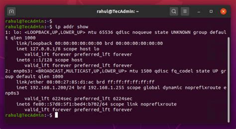 how to check ip address on ubuntu 20 04 desktop tecadmin