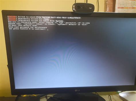dependency failed for home and depedency failed for local file systems