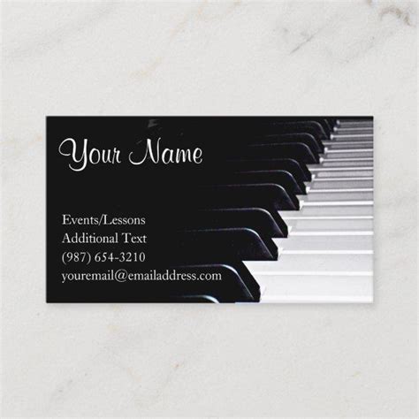 Piano Business Cards Card Bee