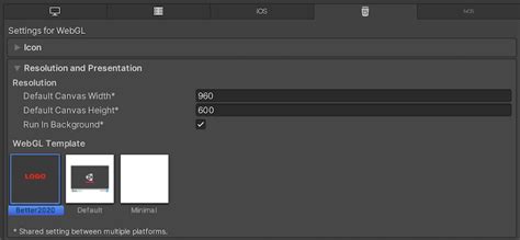 unity manual webgl templates