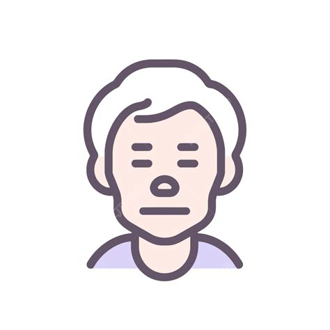 노인 얇은 아이콘 벡터 일러스트 레이 션 할머니 직계 아이콘 평면 아이콘 Png 일러스트 및 벡터 에 대한 무료 다운로드