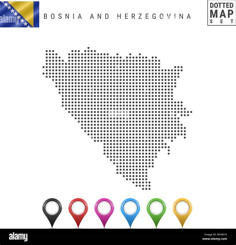 Puntos Vectoriales Mapa De Bosnia Y Herzegovina Bosnia Y Herzegovina