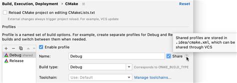 cmake profiles clion documentation