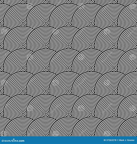 Seamless Concentric Circles Pattern Stock Vector Illustration Of