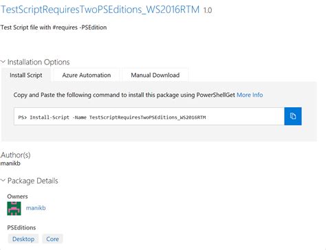 manual package download powershell microsoft docs