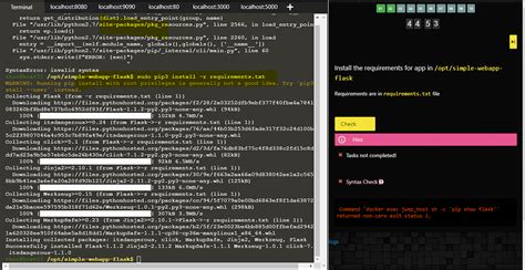 lab python pip error devops pre requisites course kodekloud