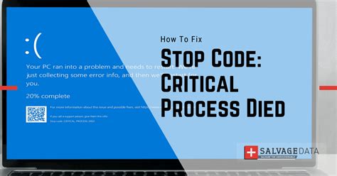 how to fix the “critical process died” stop code in windows salvagedata