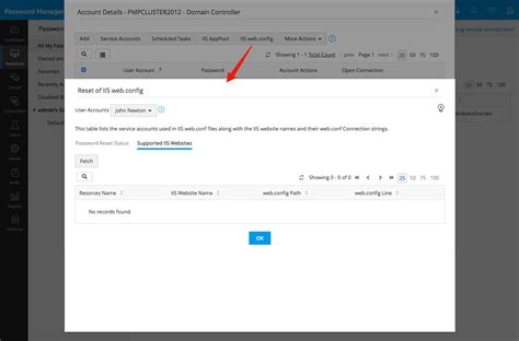 discovery of iis web config and password reset