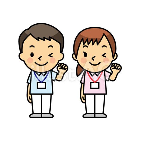 介護士の男女イラスト No 1298805｜無料イラスト・フリー素材なら「イラストac」