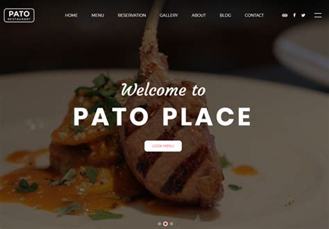 30 responsive html5 bootstrap based free restaurant template free