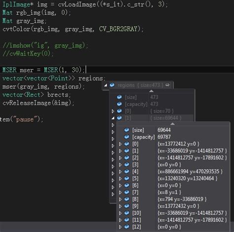 mser detection error overflow opencv qanda forum