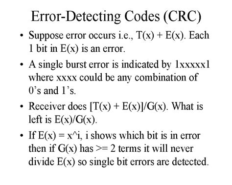 error detecting codes crc