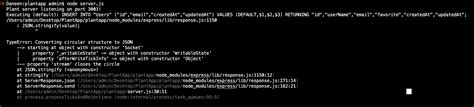 javascript request failed with status code 500 with axios stack