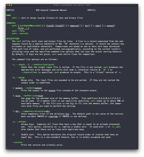 linux commands sort