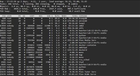 100 cpu usage issue general support unraid