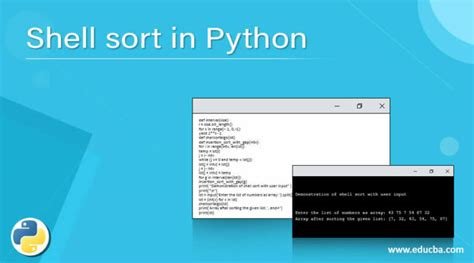shell sort in python how shell sort works in python with examples