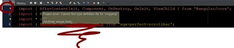 typescript project error cannot find type definition