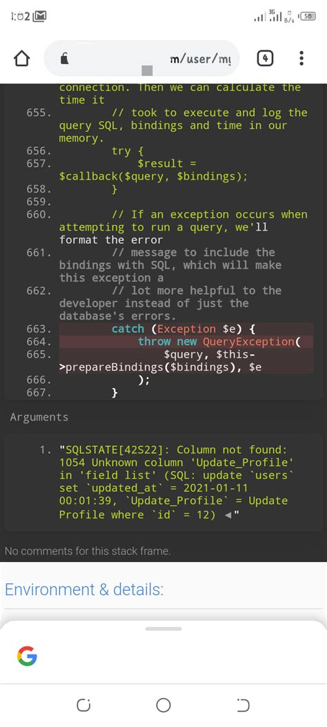 laravel sqlstate[42s22] column not found 1054 unknown column