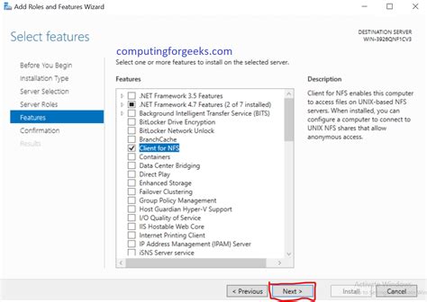 configure nfs client on windows server 2019 computingforgeeks