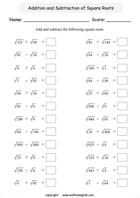 adding subtracting multiplying and dividing radicals