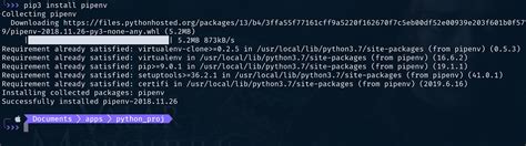 setting up a python development environment with pipenv
