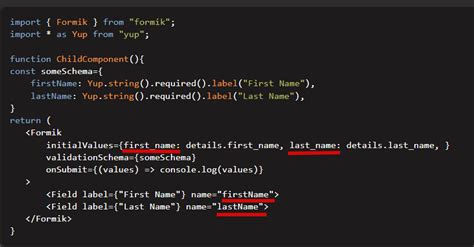 reactjs initial values in formik aren t showing stack overflow
