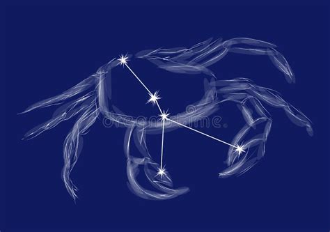Muestra Del Zodiaco Del Cáncer Stock De Ilustración Ilustración De