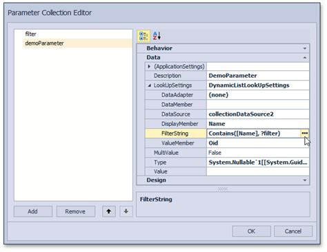 how to filter a report parameter s lookup expressapp framework